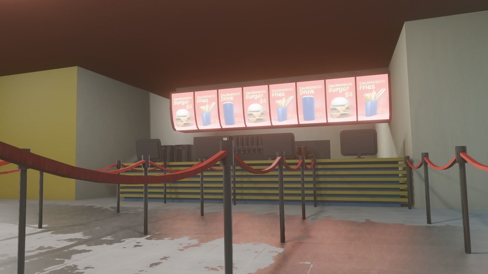 3D model VR Fast Food Restaurant VR / AR / low-poly | CGTrader