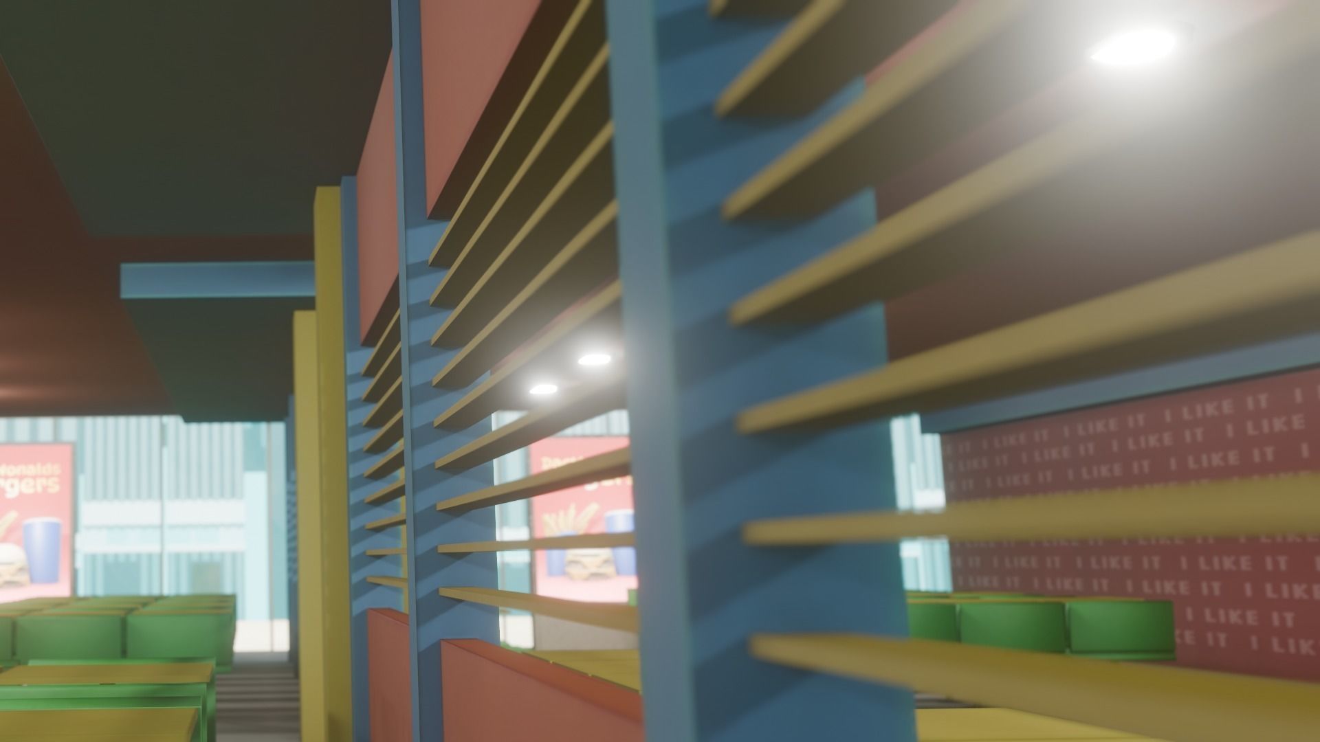 3D model VR Fast Food Restaurant VR / AR / low-poly | CGTrader