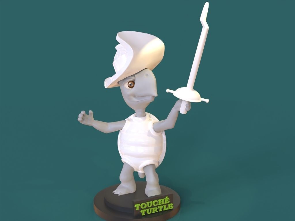 Touche Turtle 3D model 3D printable | CGTrader