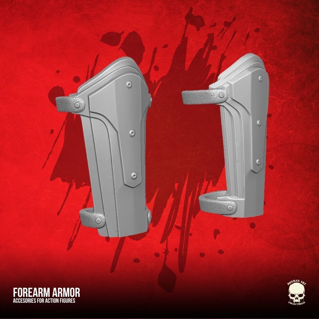 Forearm Armor 3D printable files for Action Figures 3D model 3D ...