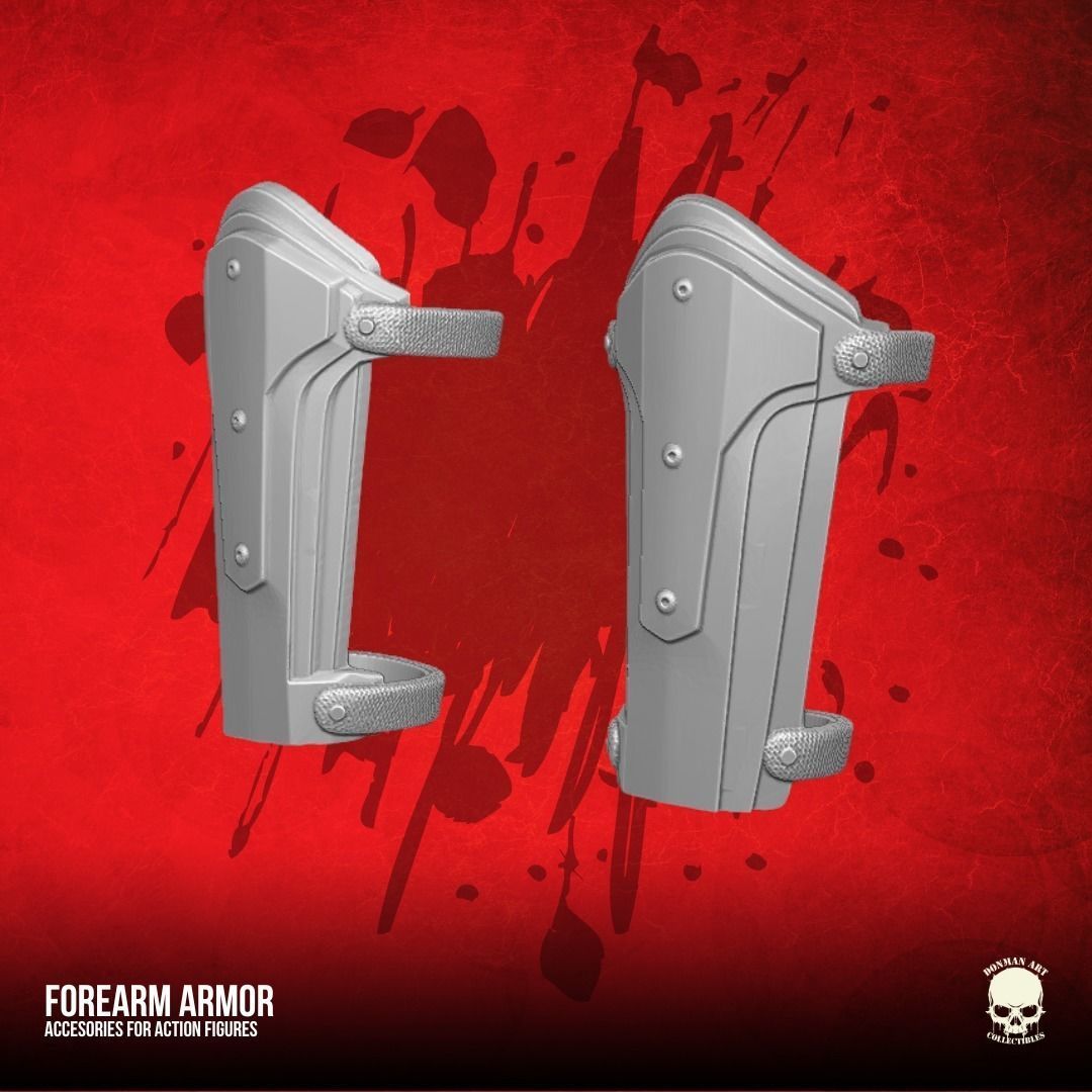 Forearm Armor 3D printable files for Action Figures 3D model 3D ...