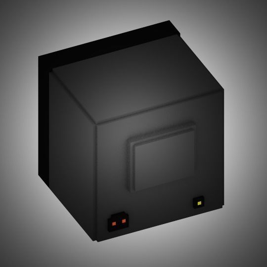 3D model Terminal CRT Monitor display monochrome VR / AR / low-poly ...