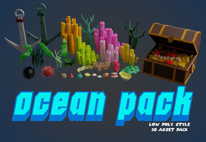 3D model Low Poly 3D Assets - Ocean Pack VR / AR / low-poly | CGTrader