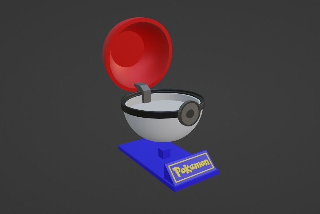 Pokeball Pokemon Plateau display tile Easy to print 3D model 3D ...
