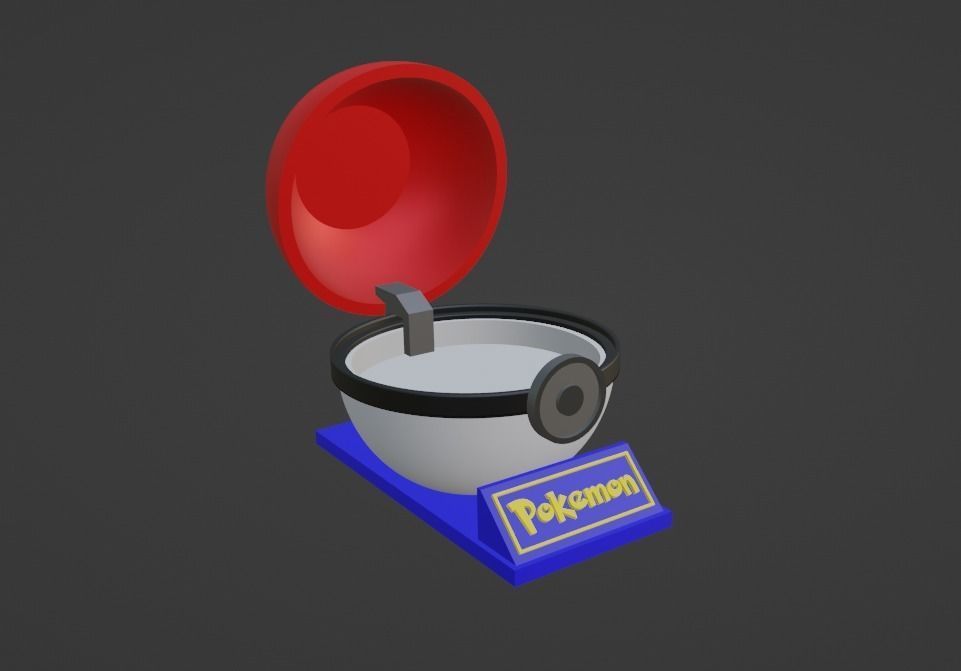 Pokeball Pokemon Plateau display tile Easy to print 3D model 3D ...