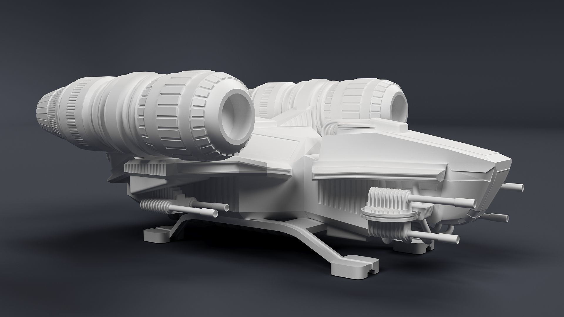 Spaceship combat 3D model | CGTrader