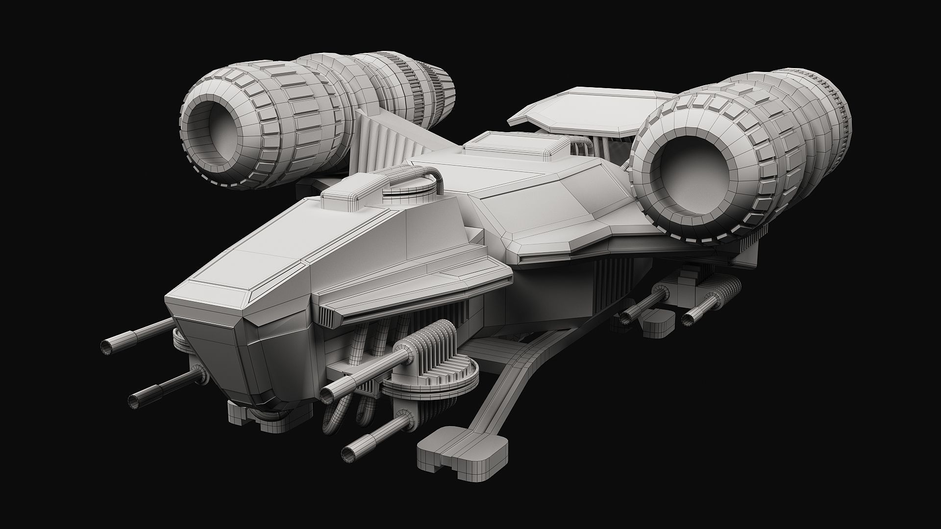 Spaceship combat 3D model | CGTrader