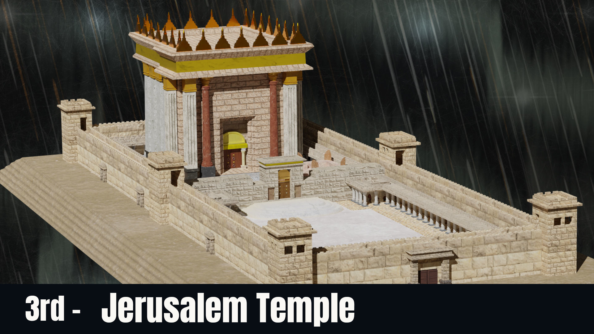 Jerusalem Temple 3rd - Esplanade - Sacred Objects free 3D model | CGTrader
