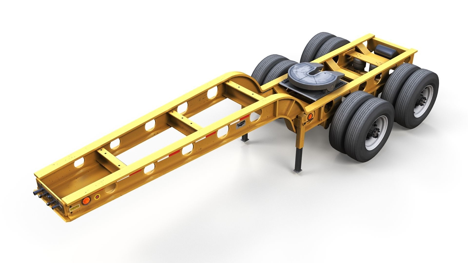 3D model Peterbilt 579 lowboy trailer VR / AR / low-poly | CGTrader