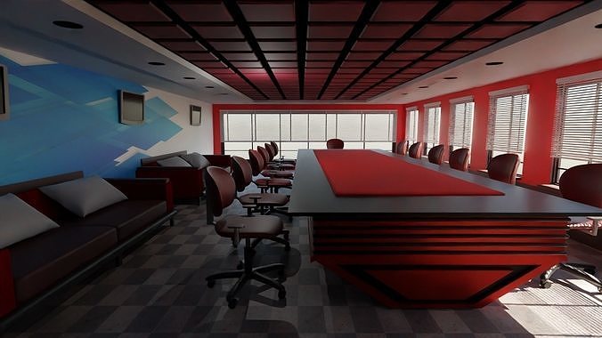 3D model Conference Room VR / AR / low-poly | CGTrader