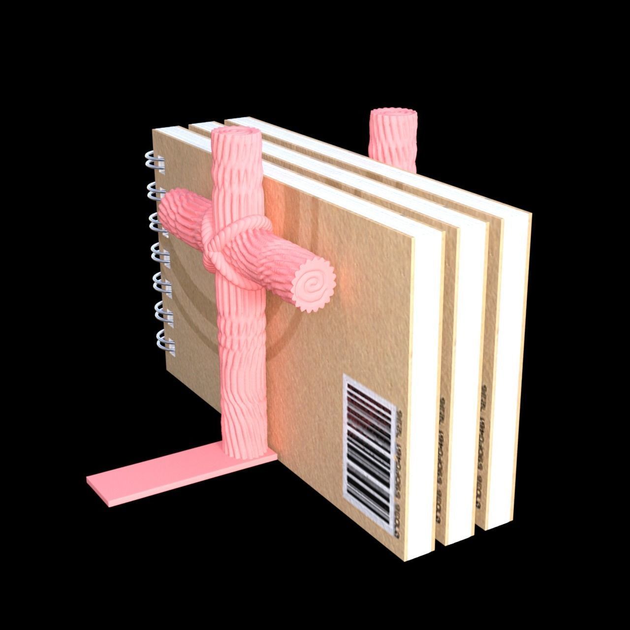 T Cross Book Holder 3D model 3D printable | CGTrader