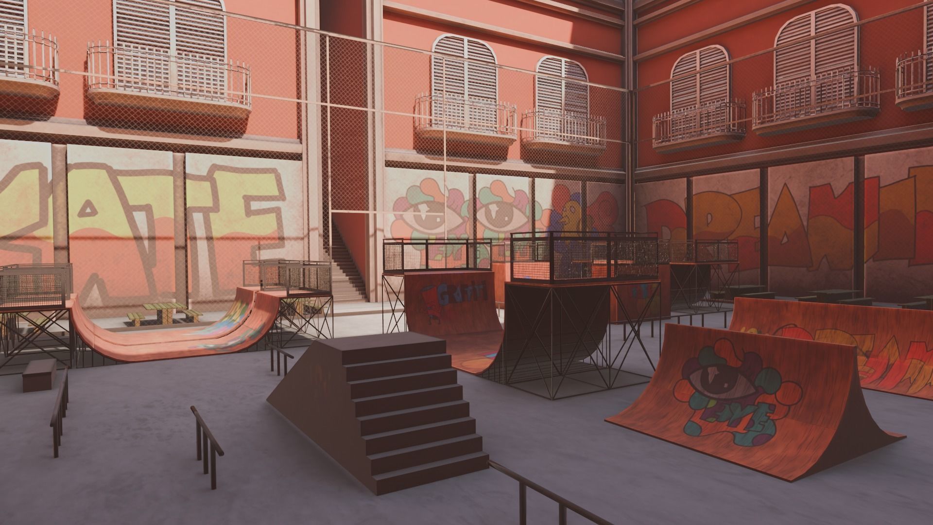 3D model VR Skate Park VR / AR / low-poly | CGTrader