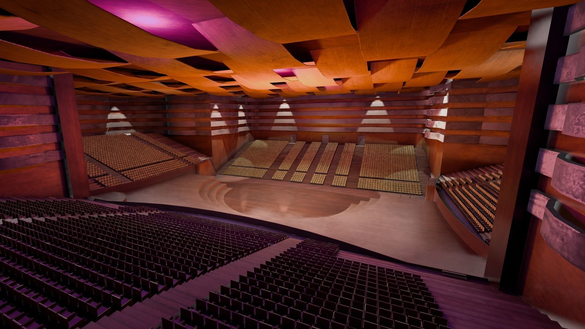 3D model VR Concert Hall VR / AR / low-poly | CGTrader