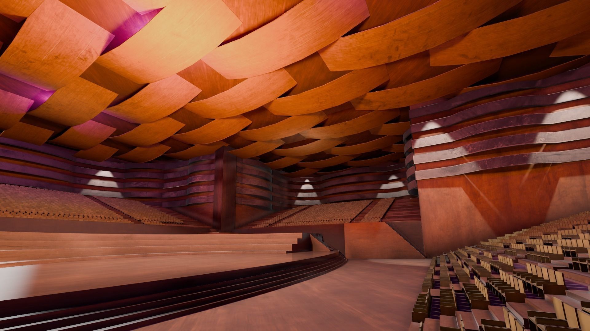 3D model VR Concert Hall VR / AR / low-poly | CGTrader