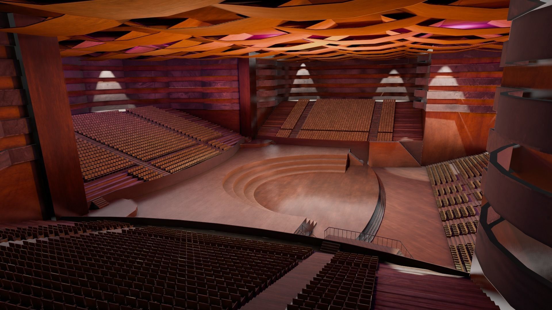 3D model VR Concert Hall VR / AR / low-poly | CGTrader