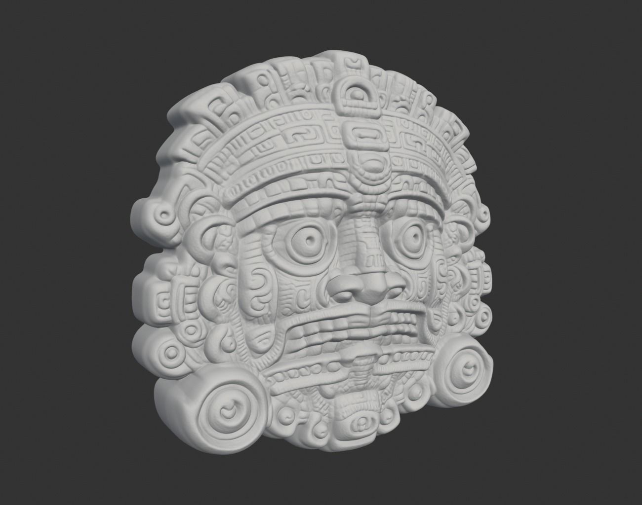 Mayan Temple Wall Decor 06 231201 3D model 3D printable | CGTrader