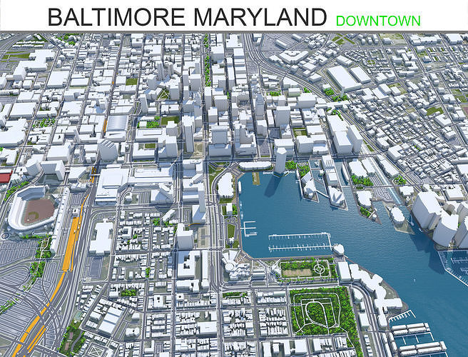 3D model Baltimore Downtown Maryland USA VR / AR / low-poly | CGTrader