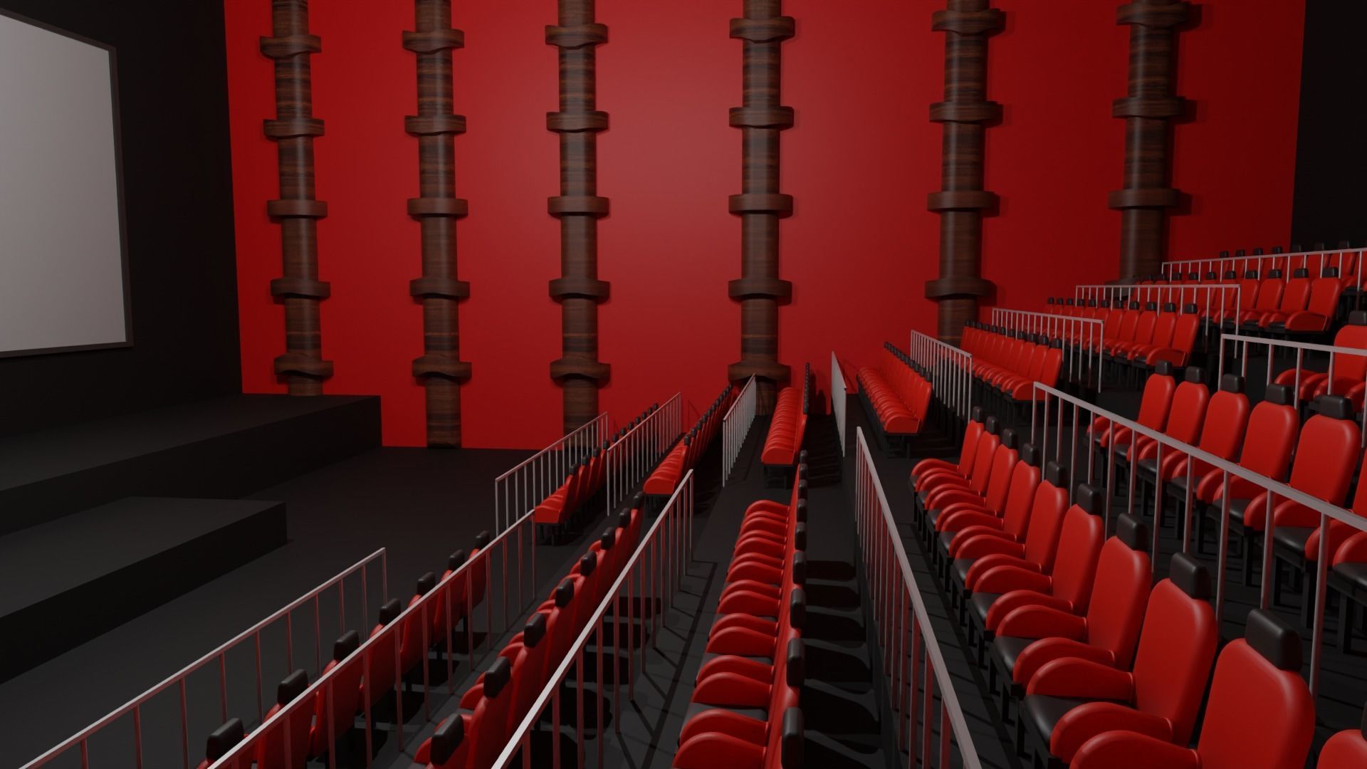 3D model Movie Theater interior VR / AR / low-poly | CGTrader