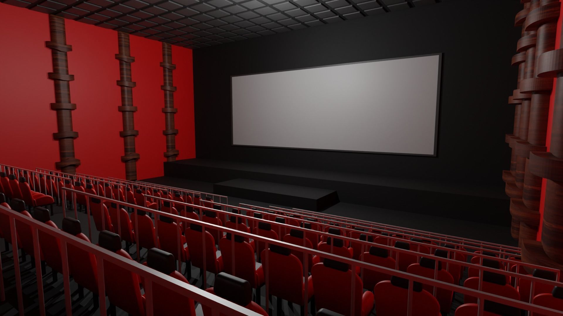 3D model Movie Theater interior VR / AR / low-poly | CGTrader
