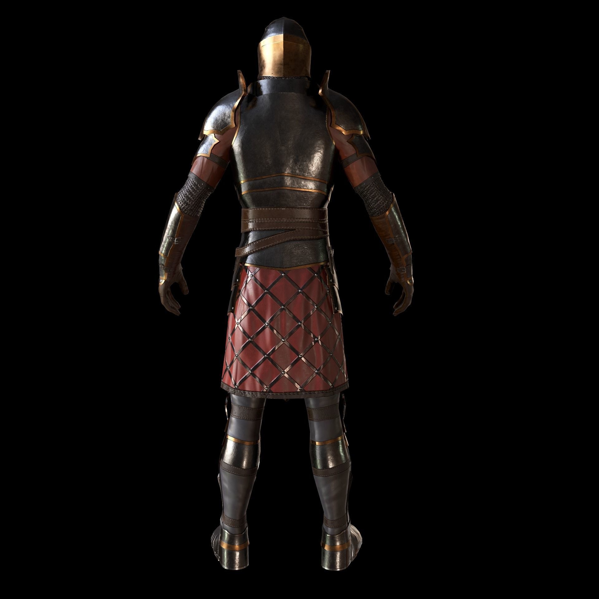 3D model Knight Armor with sword and shield VR / AR / low-poly | CGTrader