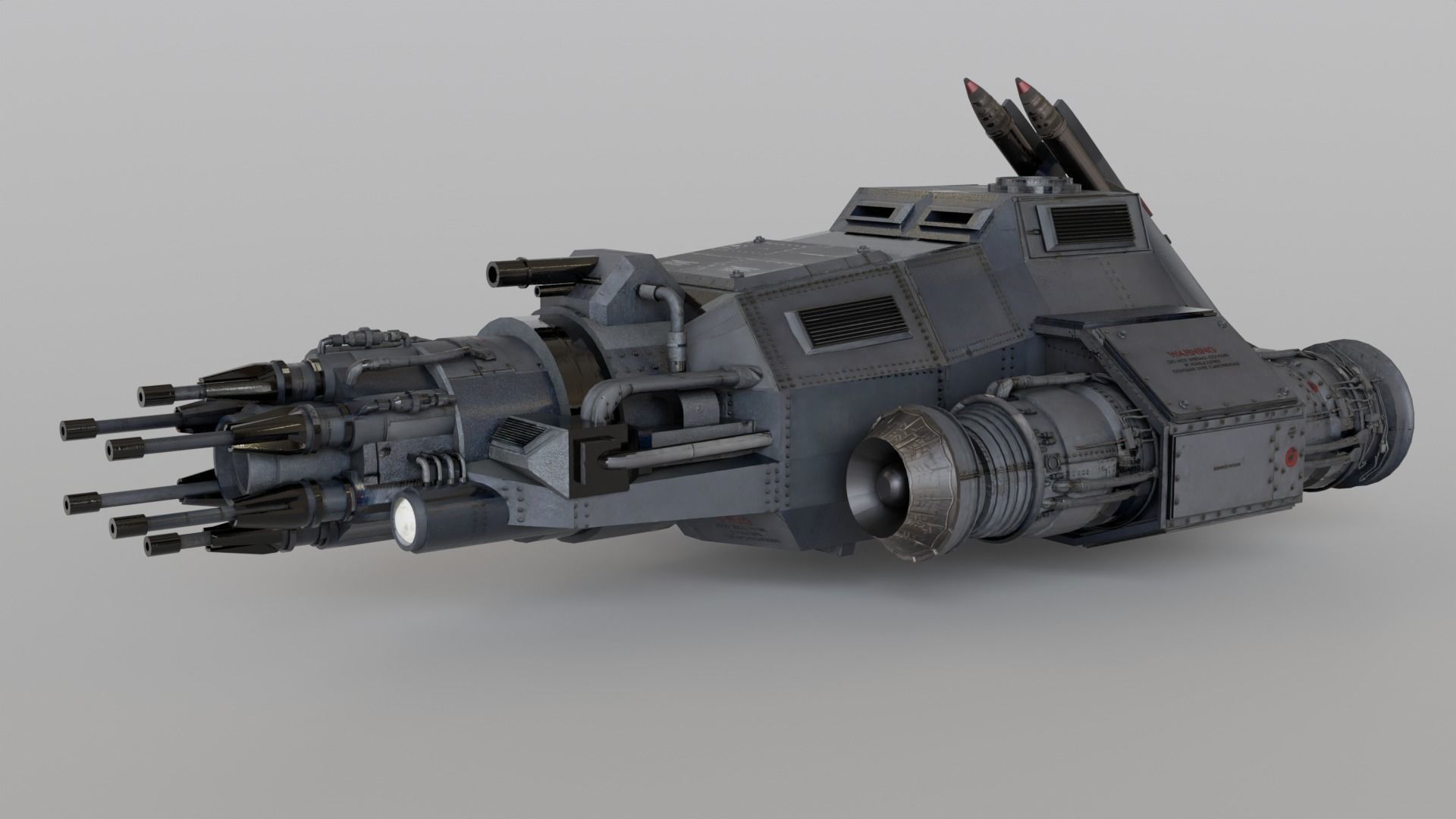 Dystopian Sci-Fi Military Speeder 3D model | CGTrader