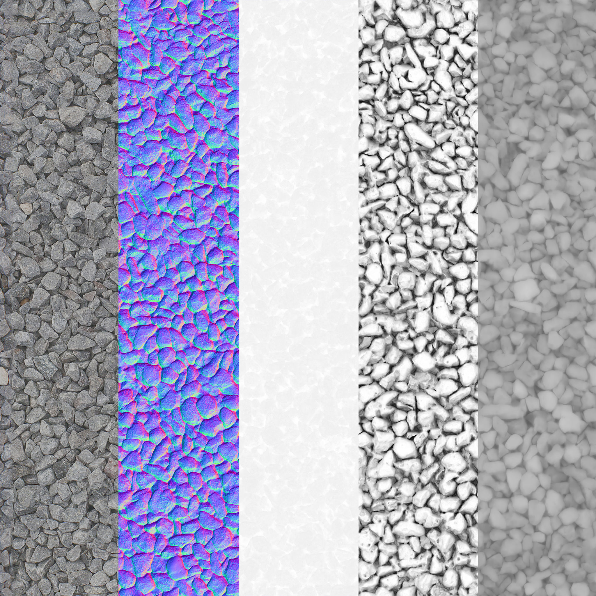 Texture Dusty Gray Gravel Ground seamless PBR texture VR / AR / low ...