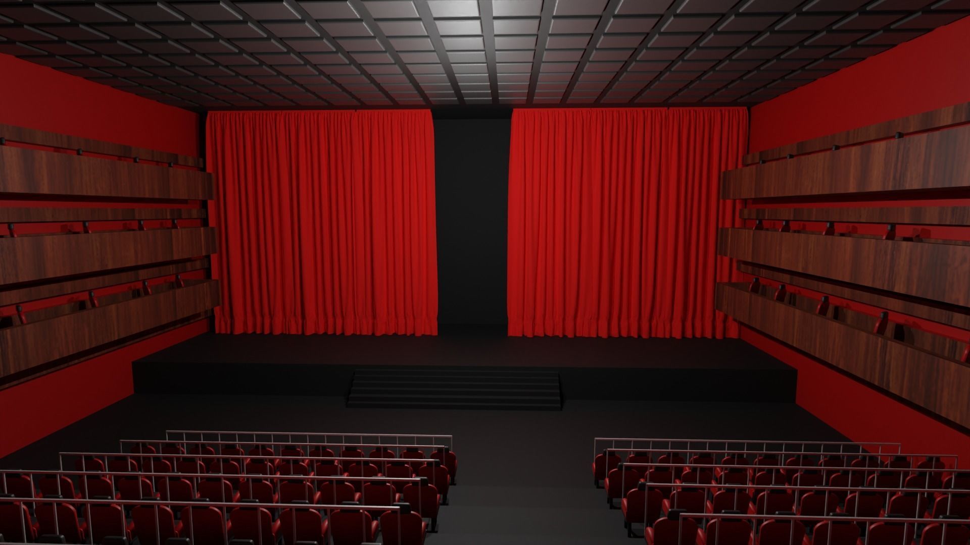 3D model Theater Hall interior VR / AR / low-poly | CGTrader