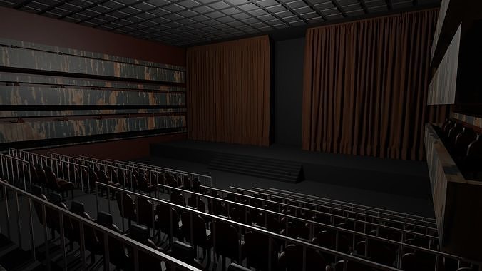 3D model Theater Hall interior VR / AR / low-poly | CGTrader