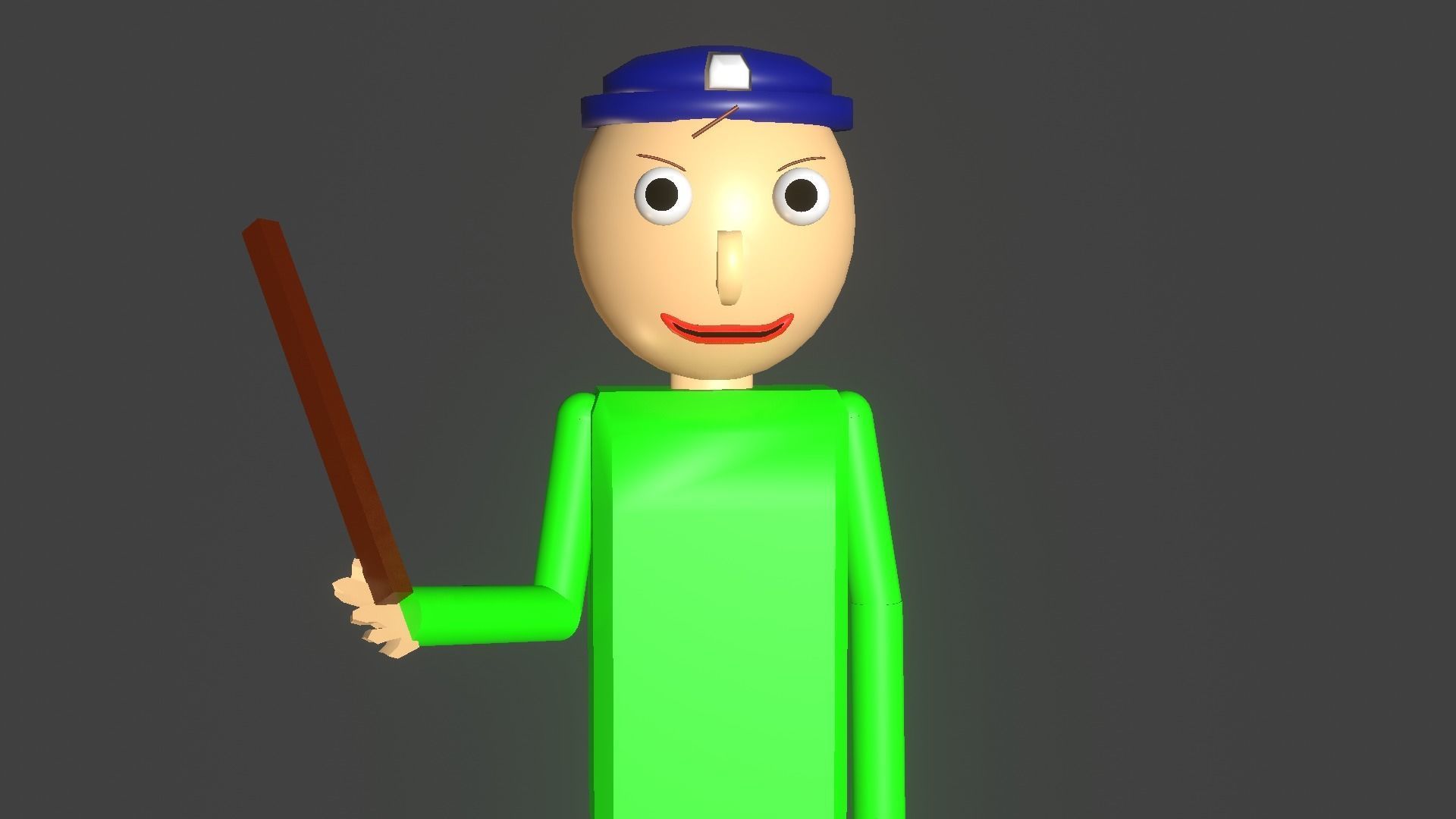 Old Baldi free 3D model rigged | CGTrader