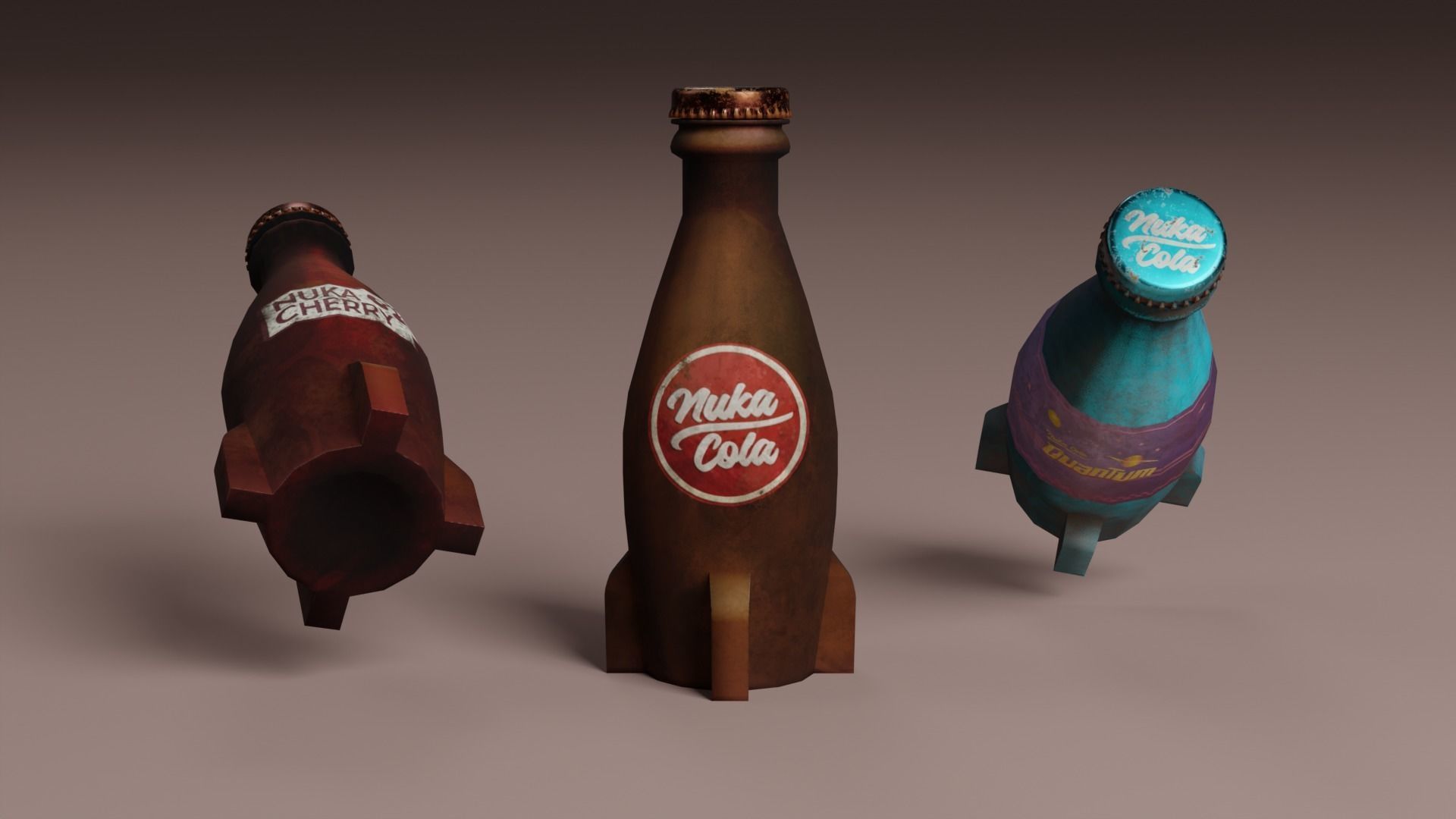 3D model Nuka cola set VR / AR / low-poly | CGTrader