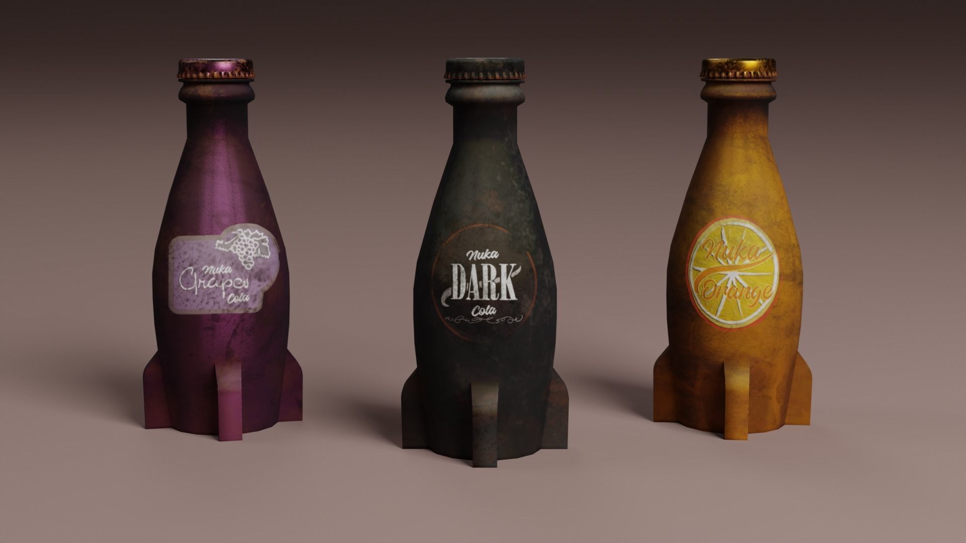 3D model Nuka cola set VR / AR / low-poly | CGTrader