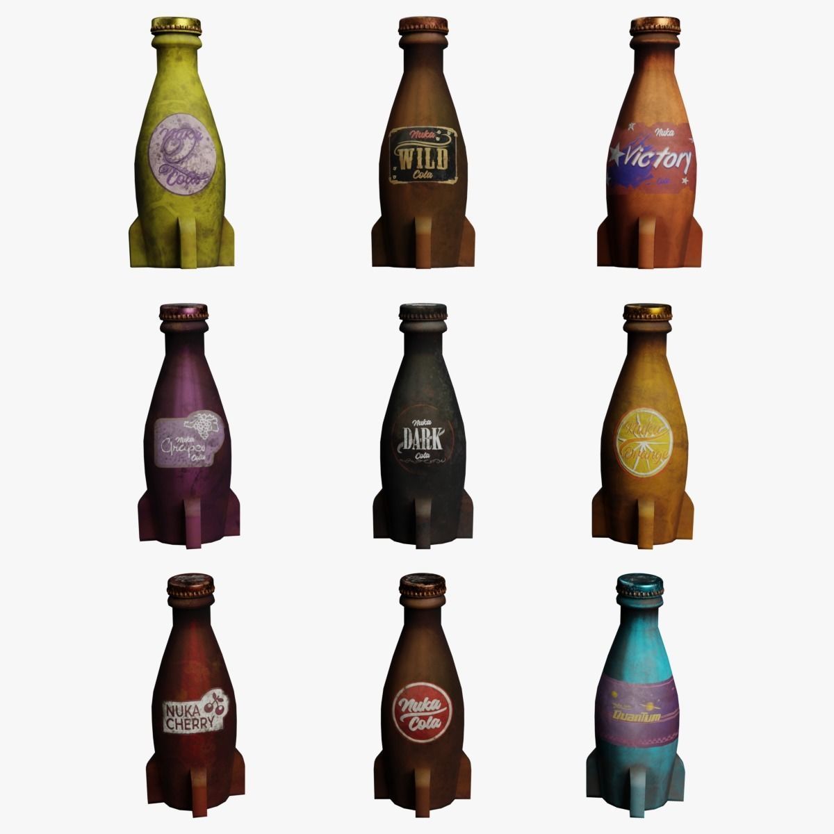 3D model Nuka cola set VR / AR / low-poly | CGTrader