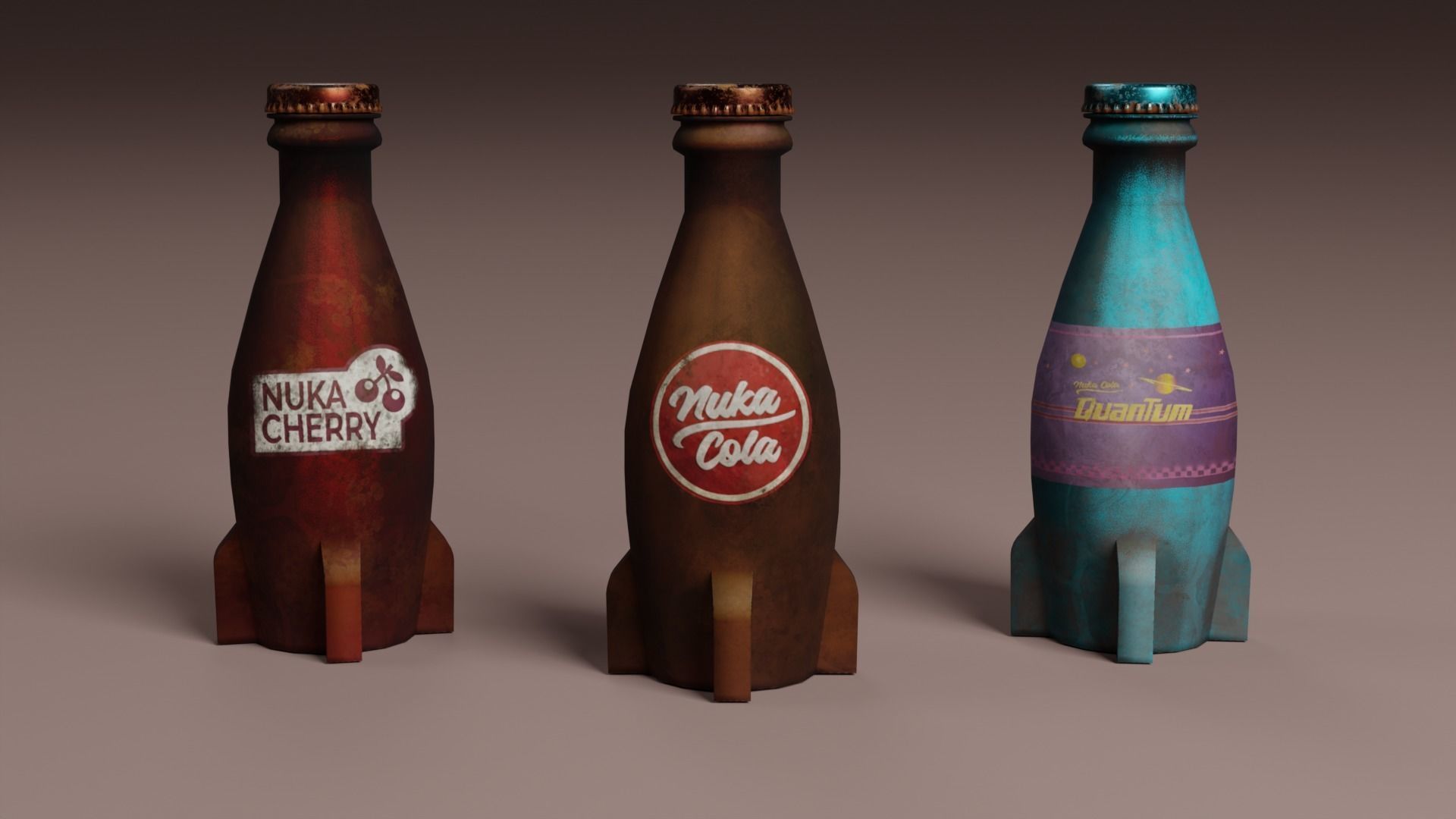 3D model Nuka cola set VR / AR / low-poly | CGTrader