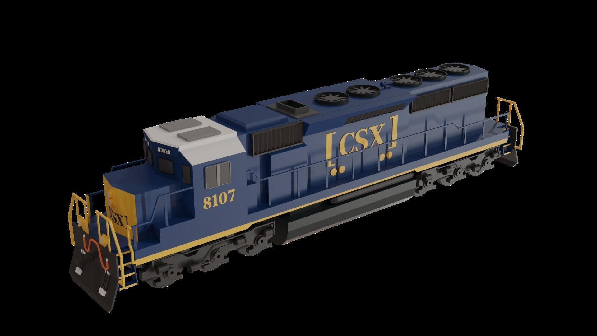 3D model CSX Locomotive Low Poly VR / AR / low-poly | CGTrader