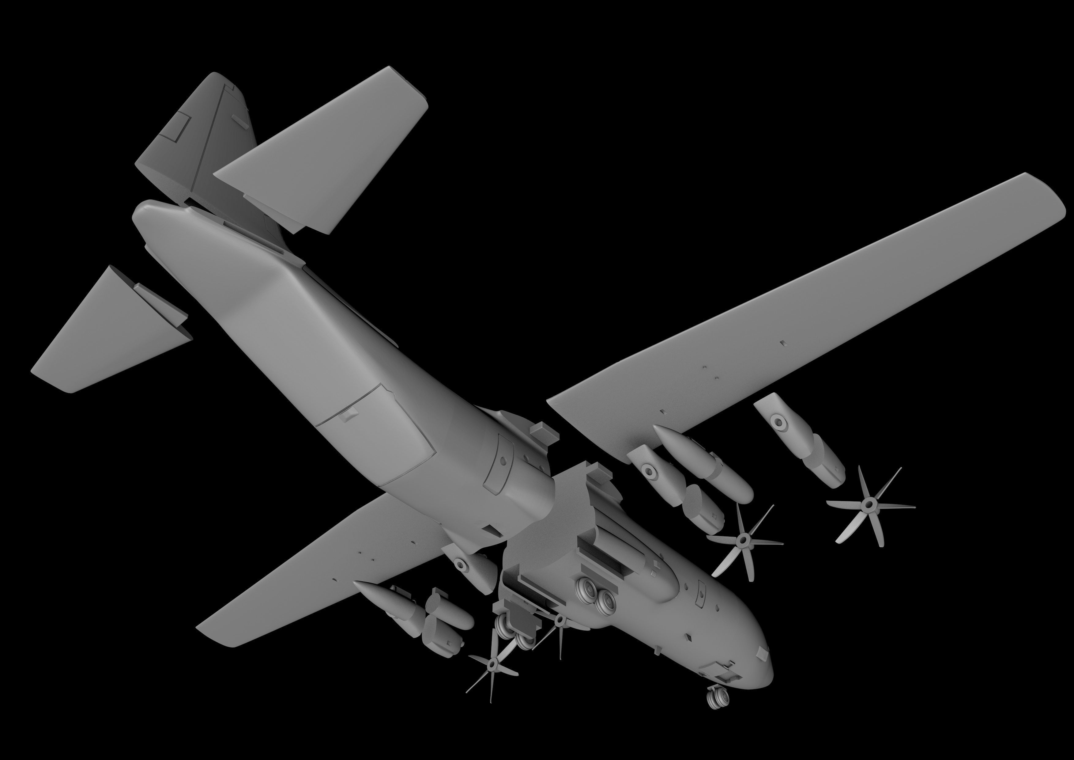 SUPER HERCULES C130J-30 SCALE 1-100 STL FILES 3D PRINT READY 3D model ...