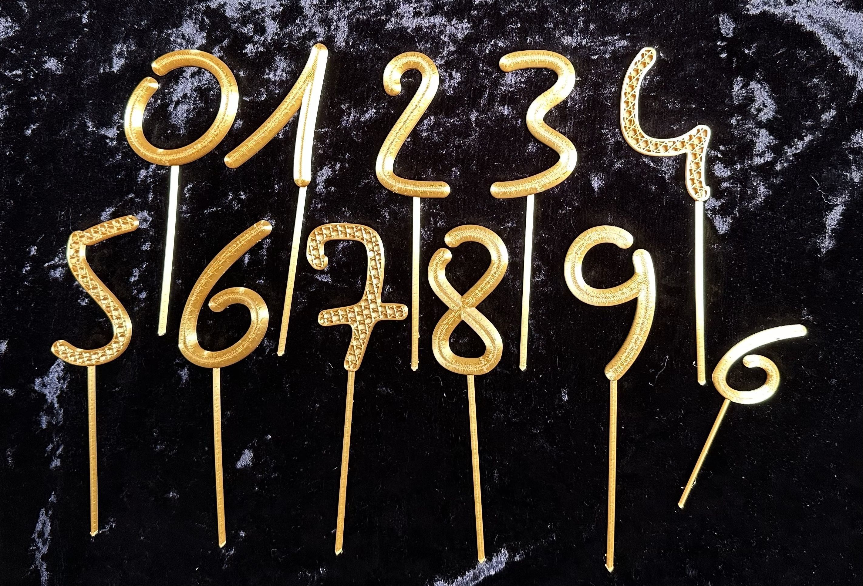 Cake toppers Thin numbers 3D Model Collection 3D printable | CGTrader