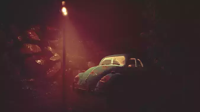 3D model Rustic car animation scene VR / AR / low-poly | CGTrader