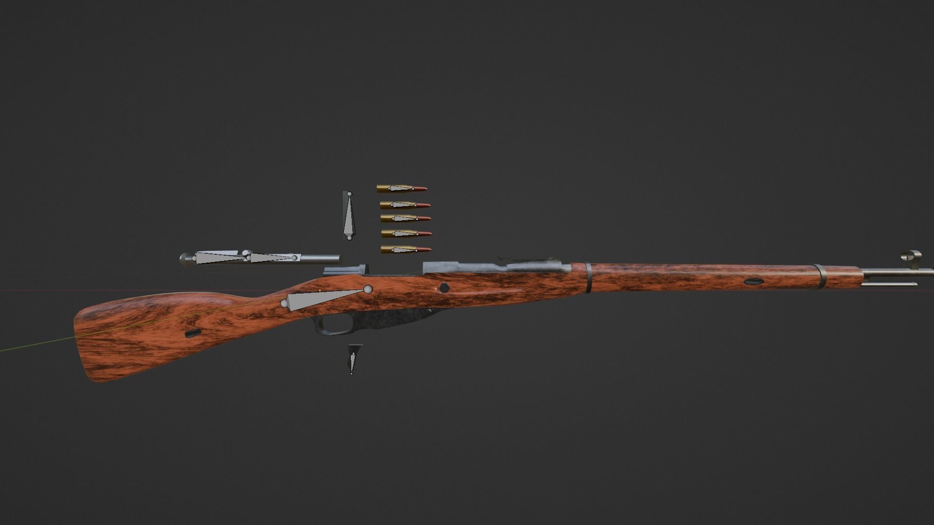 WW2 Mosin Nagant - Game Ready free VR / AR / low-poly 3D model rigged ...