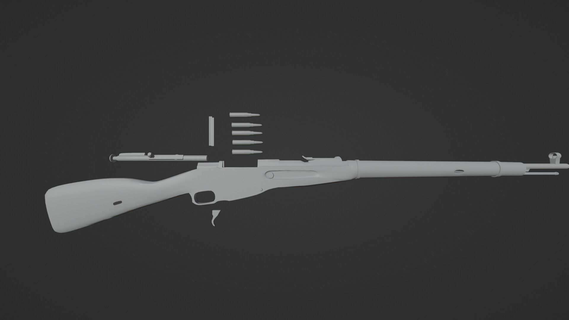 WW2 Mosin Nagant - Game Ready free VR / AR / low-poly 3D model rigged ...