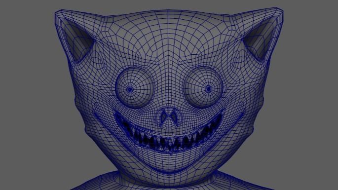 3D model bloody cat - Scary character game ready VR / AR / low-poly ...