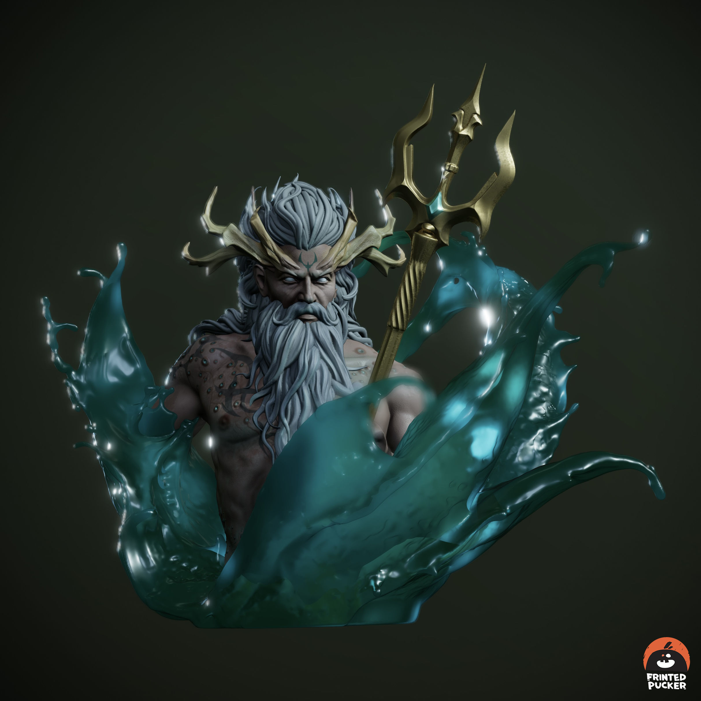 Poseidon 3D model 3D printable | CGTrader