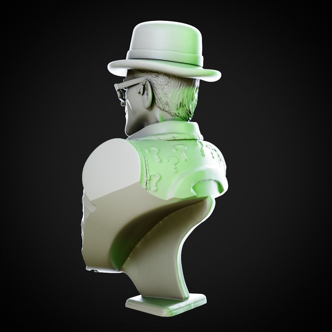 The Riddler - Batman Arkham Asylum Bust 3D model 3D printable | CGTrader