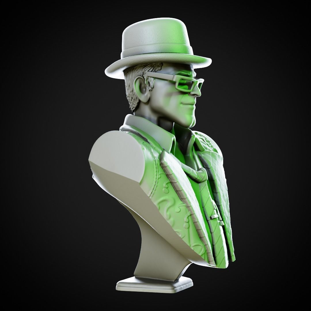 The Riddler - Batman Arkham Asylum Bust 3D model 3D printable | CGTrader