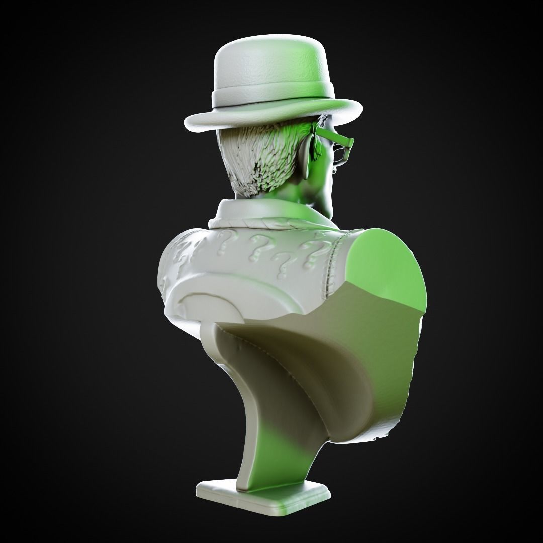 The Riddler - Batman Arkham Asylum Bust 3D model 3D printable | CGTrader
