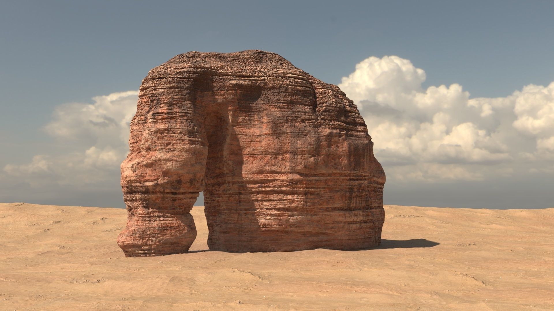 Elephant Rock Jabal AlFil 3D model | CGTrader