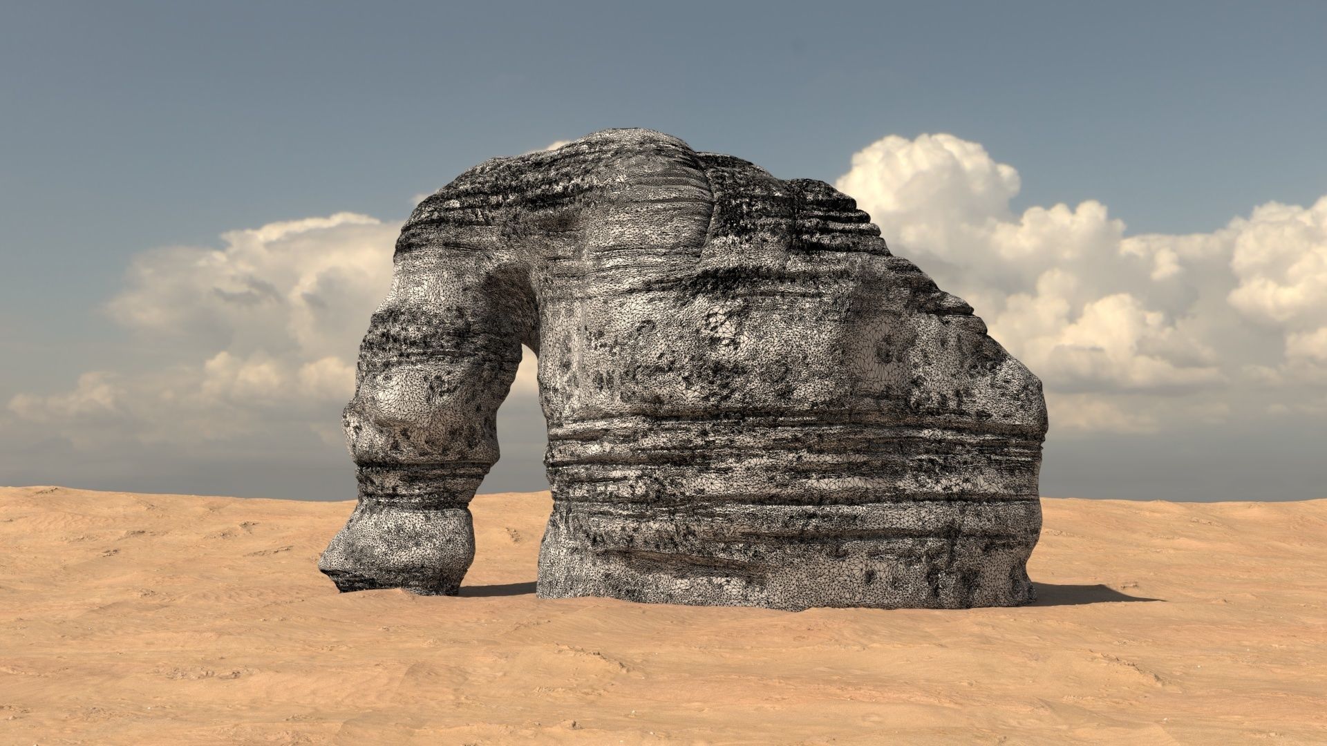 Elephant Rock Jabal AlFil 3D model | CGTrader