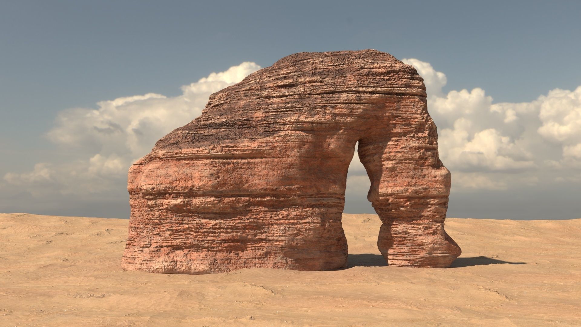 Elephant Rock Jabal AlFil 3D model | CGTrader