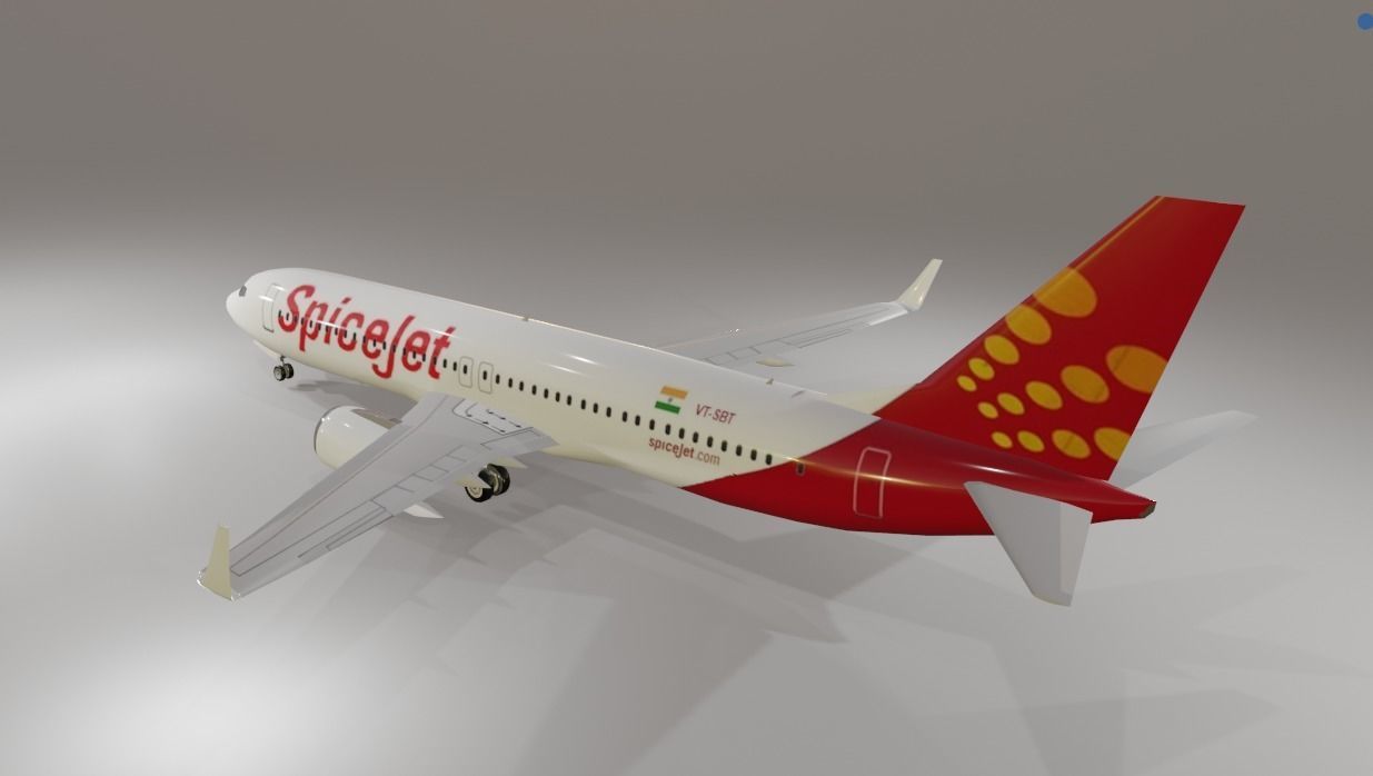 3D model Spicejet Boeing 737-800 3D Model VR / AR / low-poly | CGTrader