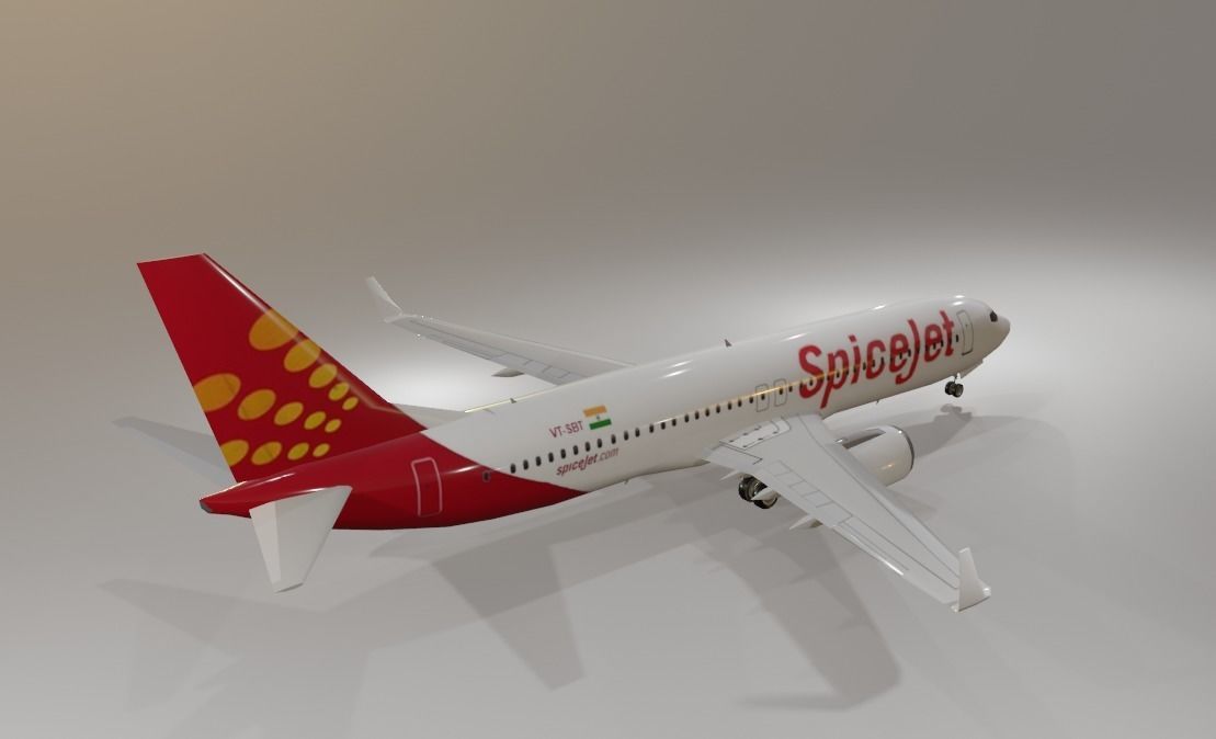 3D model Spicejet Boeing 737-800 3D Model VR / AR / low-poly | CGTrader