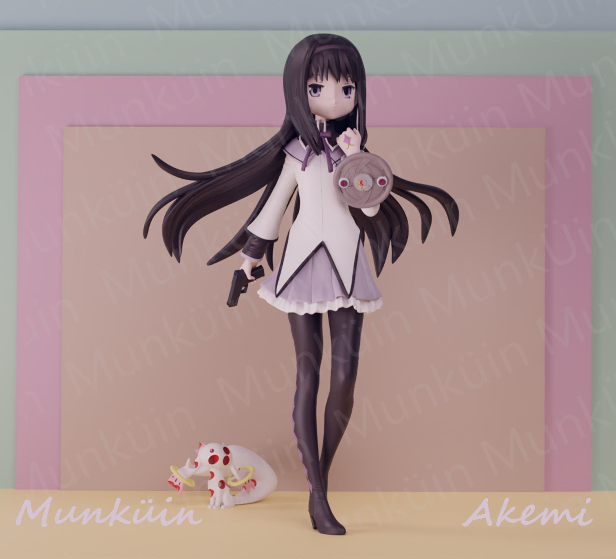 Fan Art Akemi Homura 3D model 3D printable | CGTrader